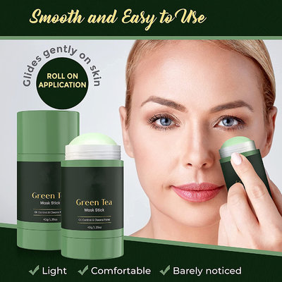 Natural Green Tea Face Mask Stick For Cleansing Whitening Anti-Acne